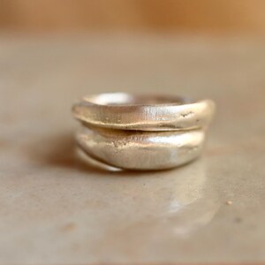 Earthen Rings. Organic High Dome Sandcast Stacking Rings. - Etsy