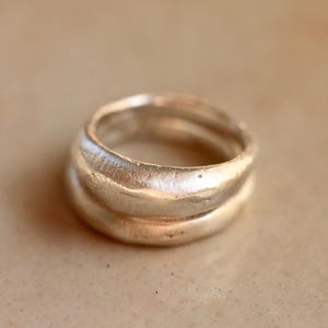 Earthen Rings. Organic High Dome Sandcast Stacking Rings. - Etsy