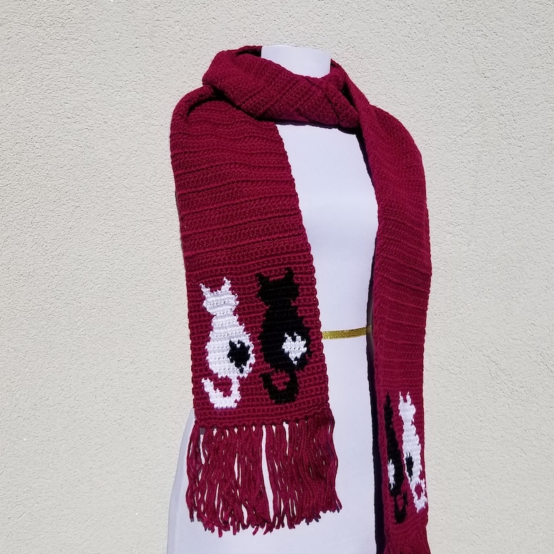 Cat Crochet Scarf Patterns - Etsy