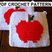 Apple Potholder PDF Crochet Pattern - Graph and Written Instructions ...