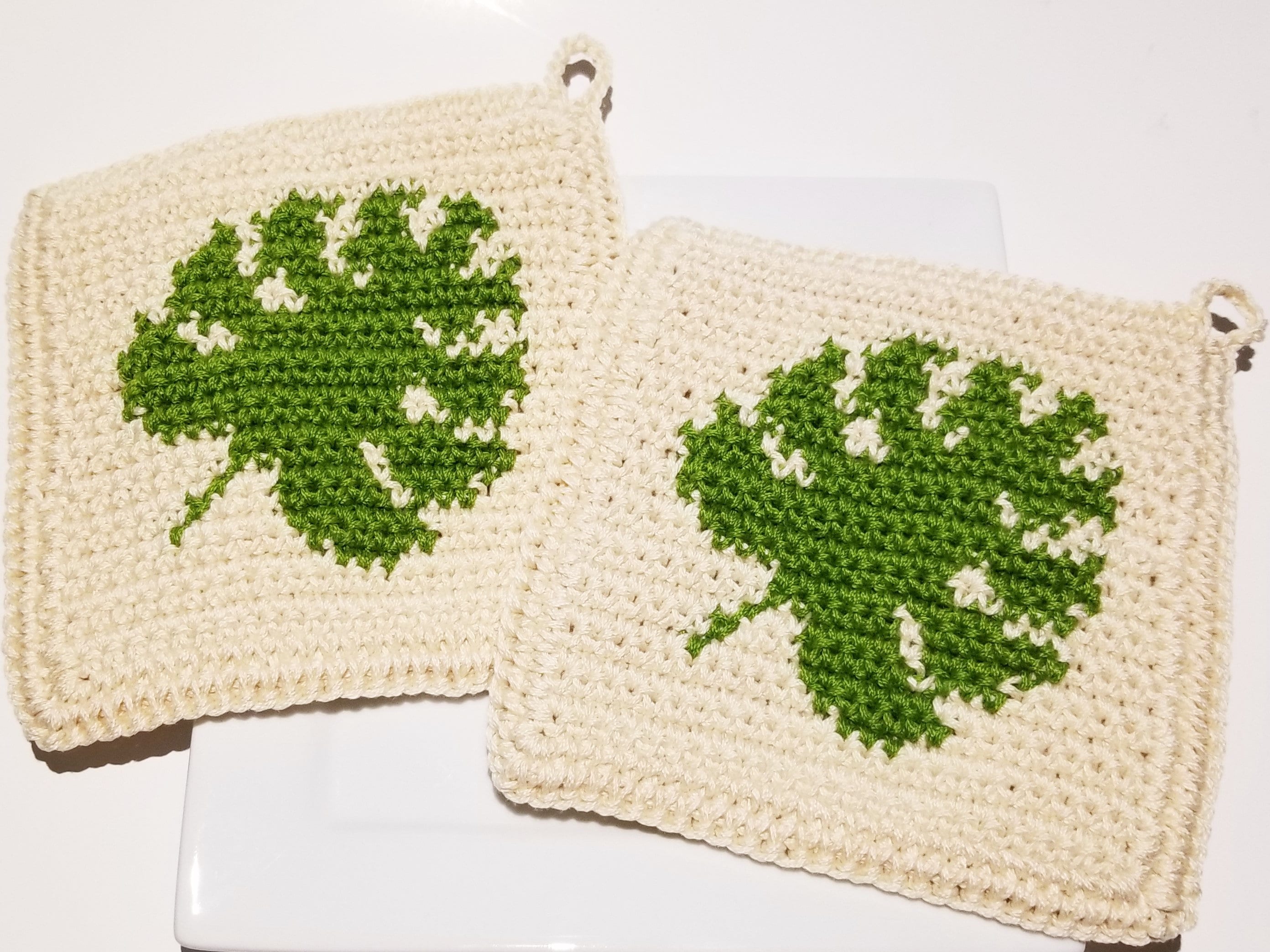Monstera Leaf Crochet Pattern Potholder Pot Holder Graph - Etsy