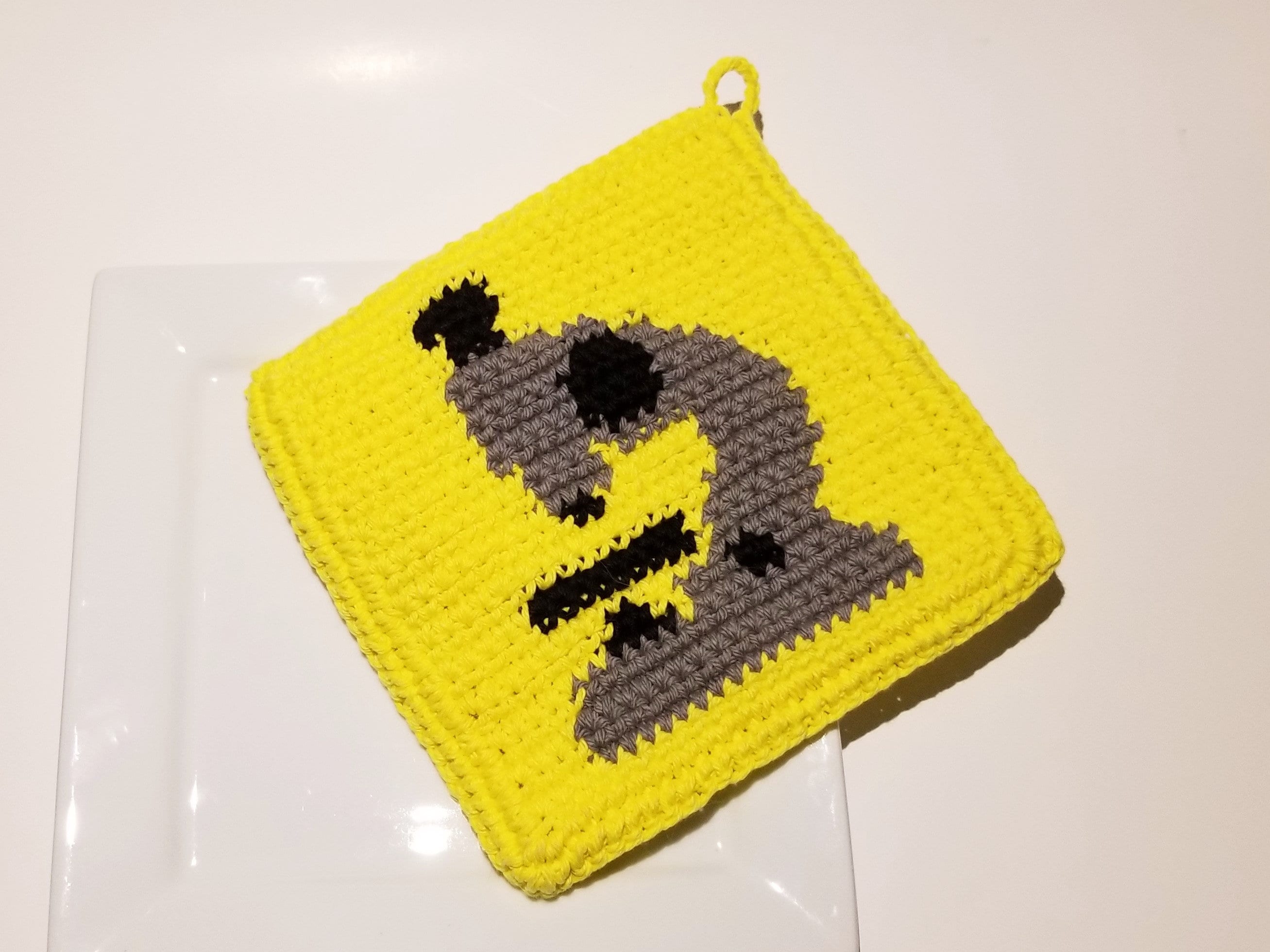 Microscope Potholder Crochet Pattern Single Crochet SC Graph - Etsy