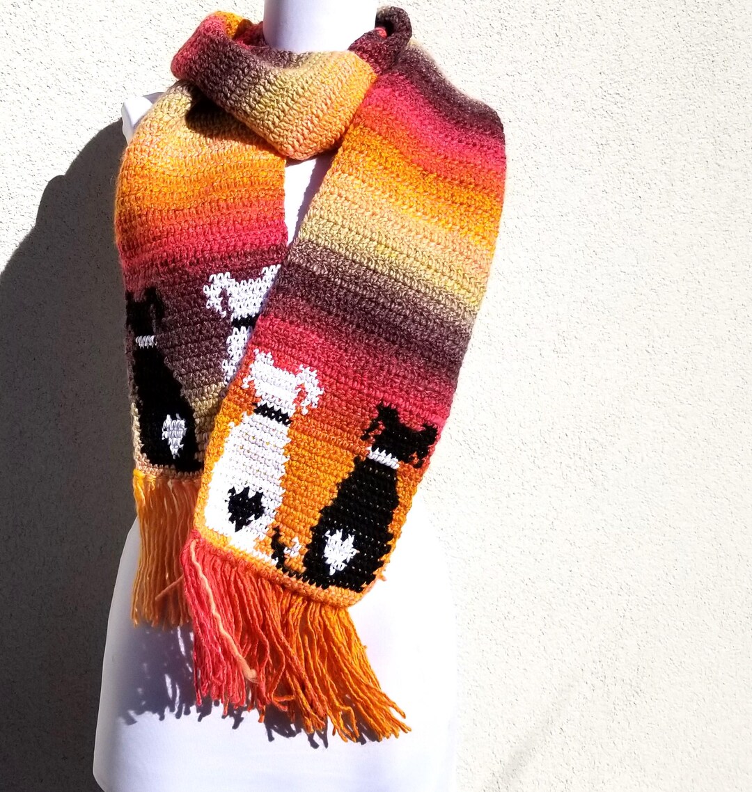 Dog Scarf Crochet Pattern DOGS IN LOVE, Scarf Crochet Pattern Single ...