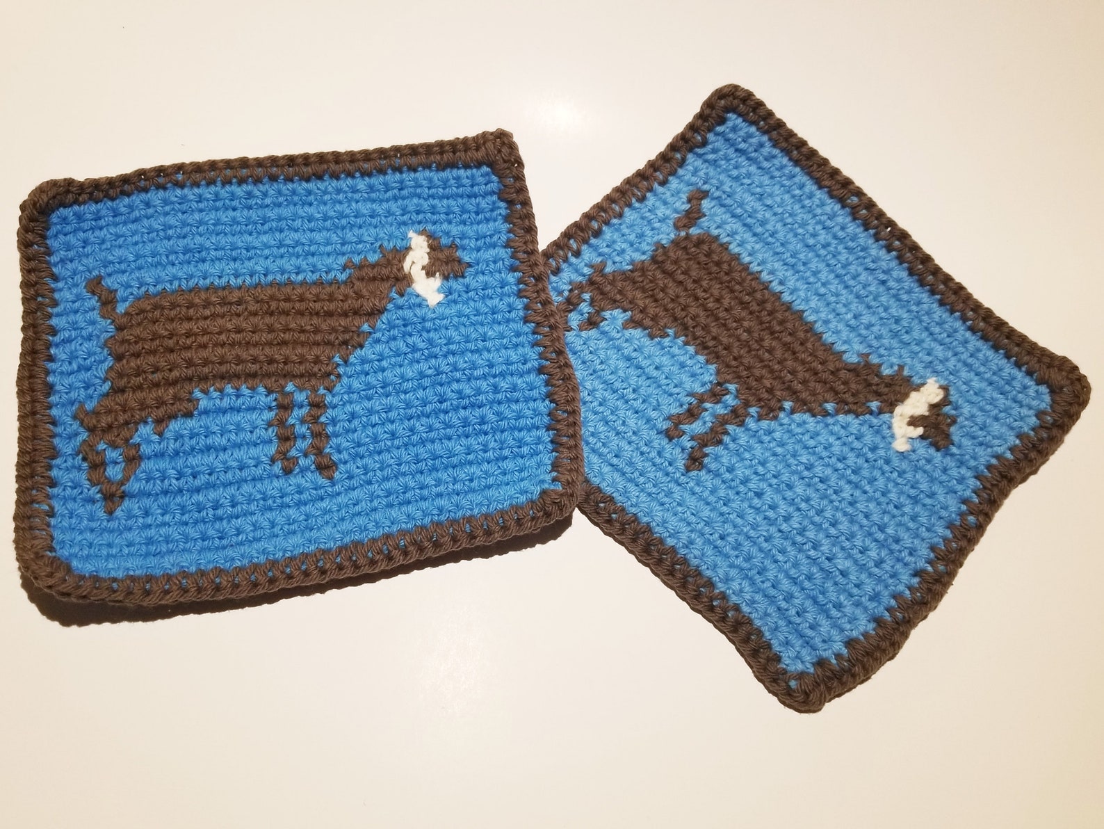 Dairy Goat Washcloth Crochet Pattern Single Crochet SC Graph | Etsy