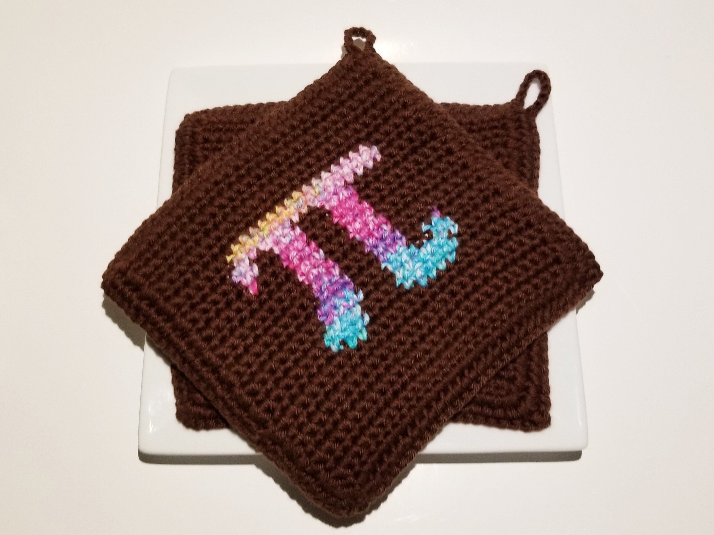 Pi Symbol Potholder Crochet Pattern Single Crochet SC Graph | Etsy