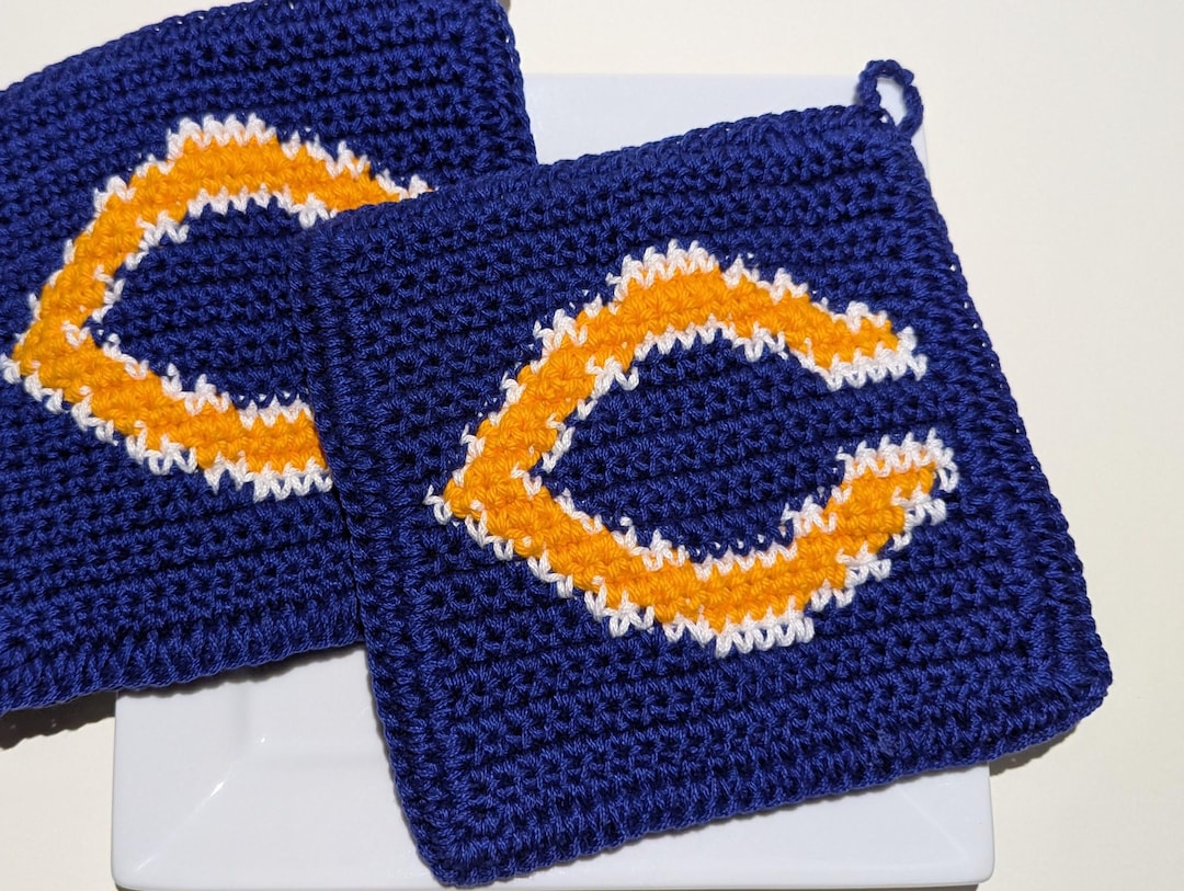 Chicago Bears Crochet Pattern. Da Bears Gift Pot Holder Graph and ...