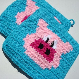 PIG Potholder PDF Crochet Pattern - Graph and Written Instructions ...