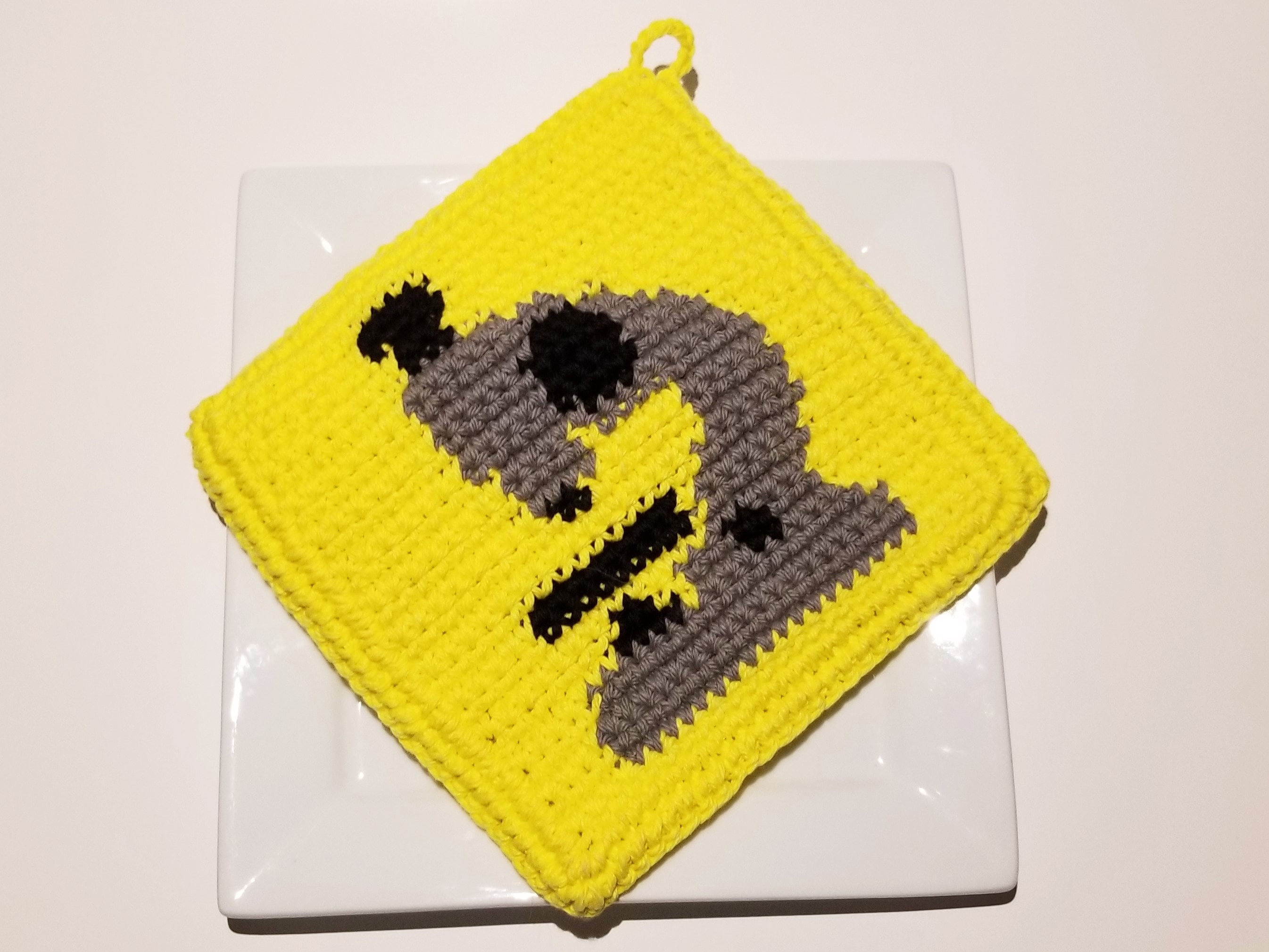 Microscope Potholder Crochet Pattern Single Crochet SC Graph - Etsy