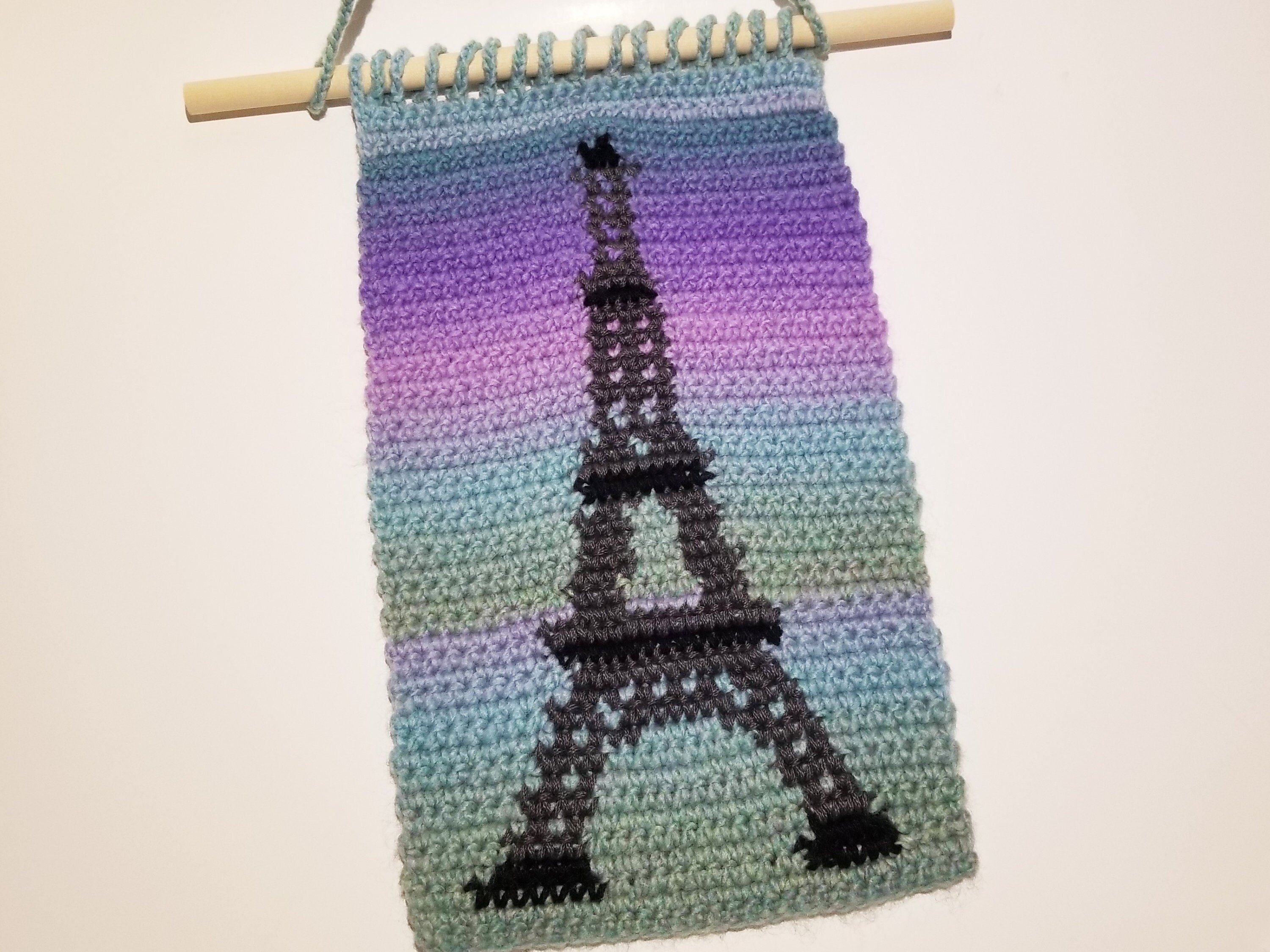 Eiffel Tower Crochet Pattern Wall Hanging Paris France Wall - Etsy