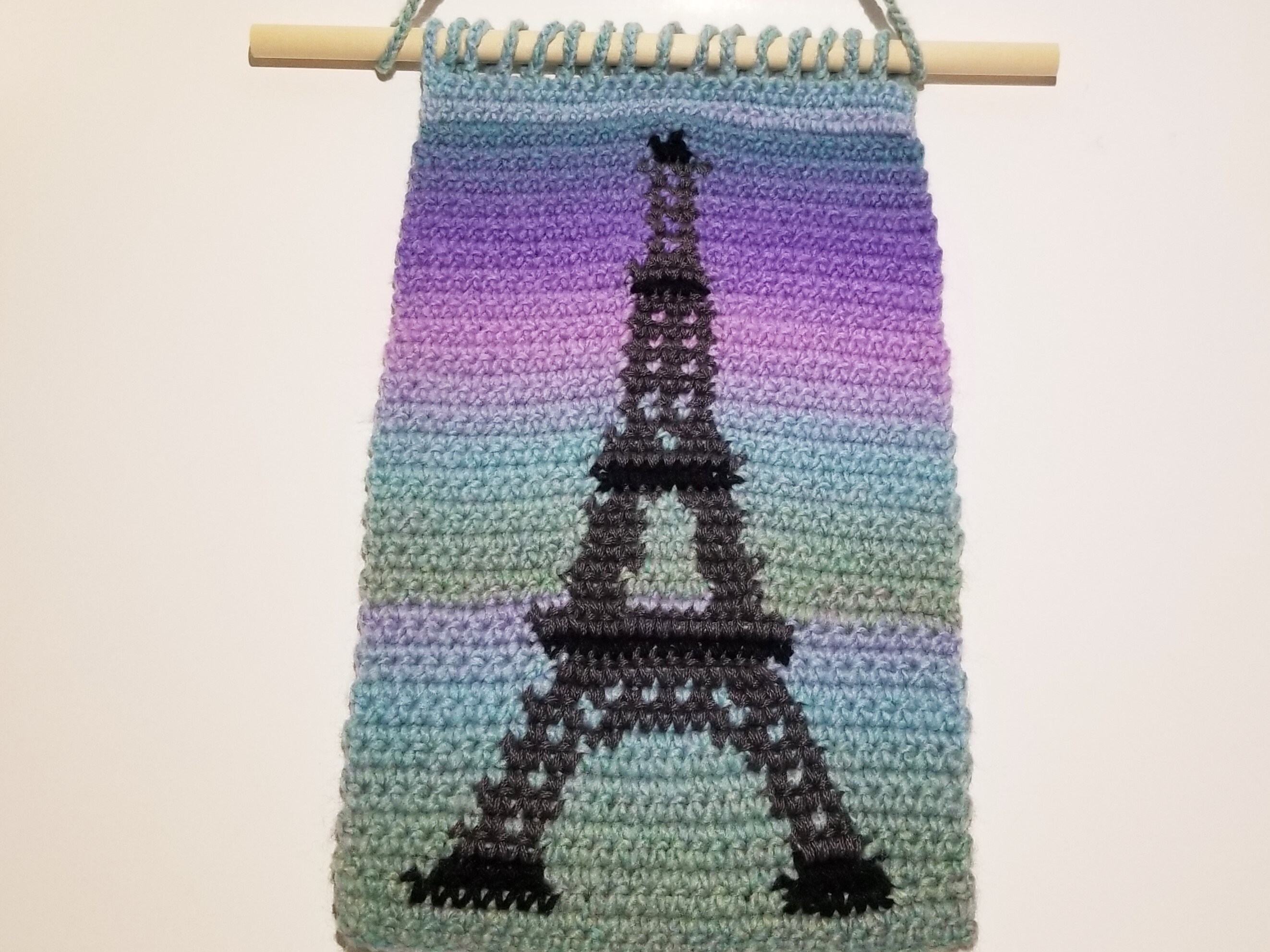 Eiffel Tower Crochet Pattern Wall Hanging Paris France Wall - Etsy