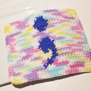 Semicolon Washcloth Crochet Pattern, Single Crochet SC Graph ...