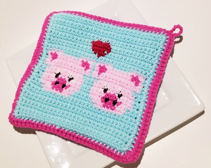 Pig Pot Holder CROCHET PATTERN - Etsy Canada
