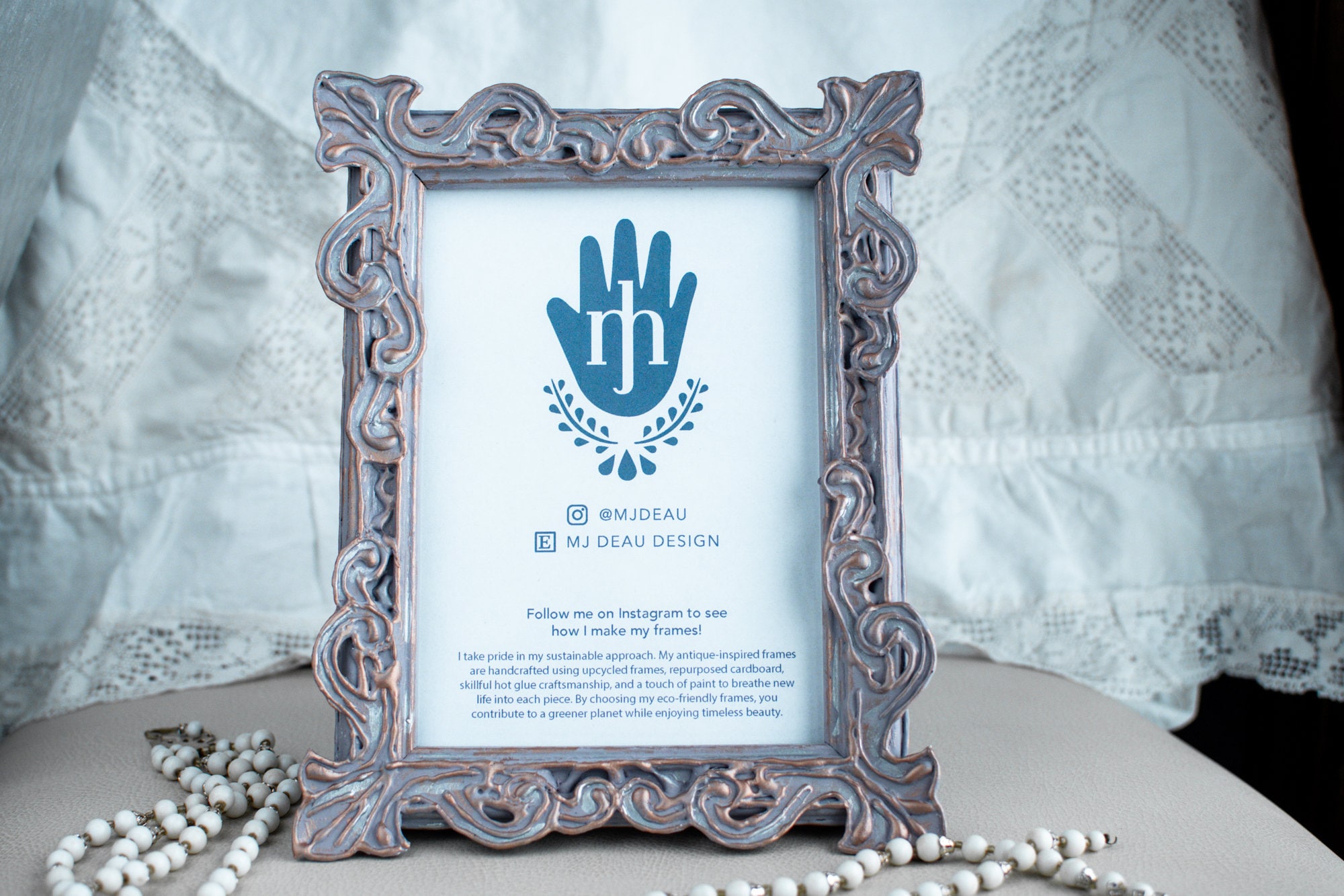 Shabby Chic Decor, Handmade Wedding Momentos, Victorian Picture Frame ...