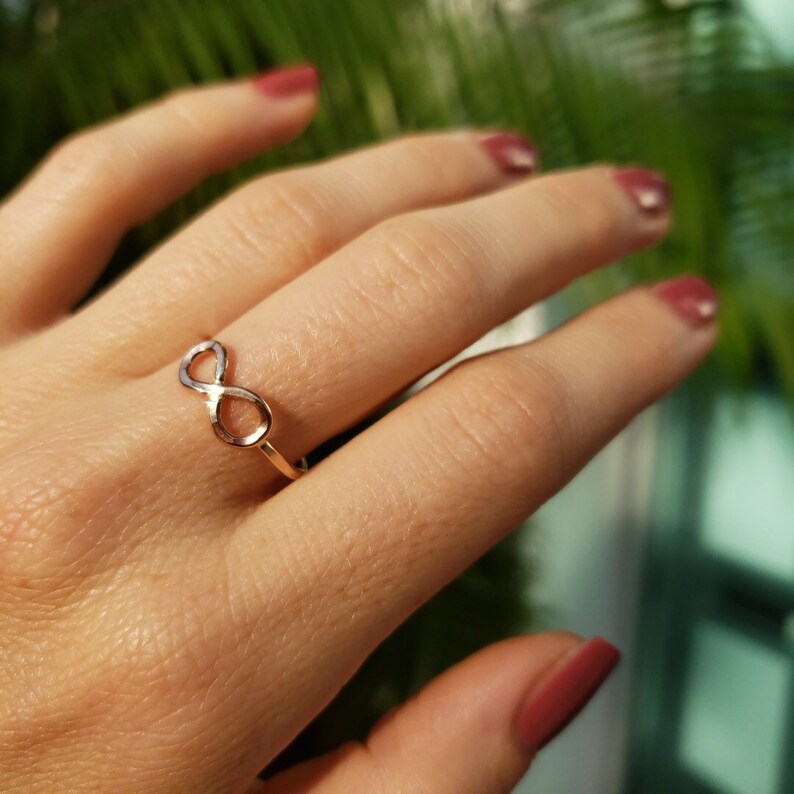 Infinity Symbol Ring Hammered Sterling Silver Infinity Ring - Etsy