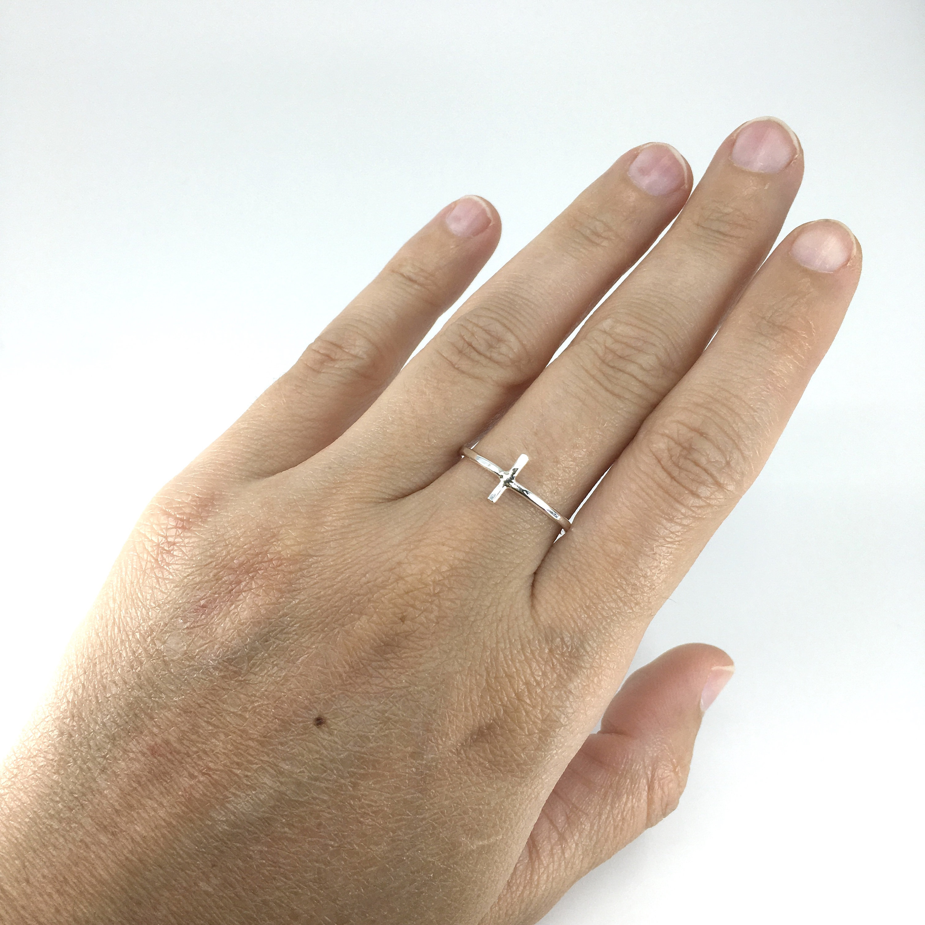 Sideways Cross Ring Gold Cross Ring Religious Ring | Etsy