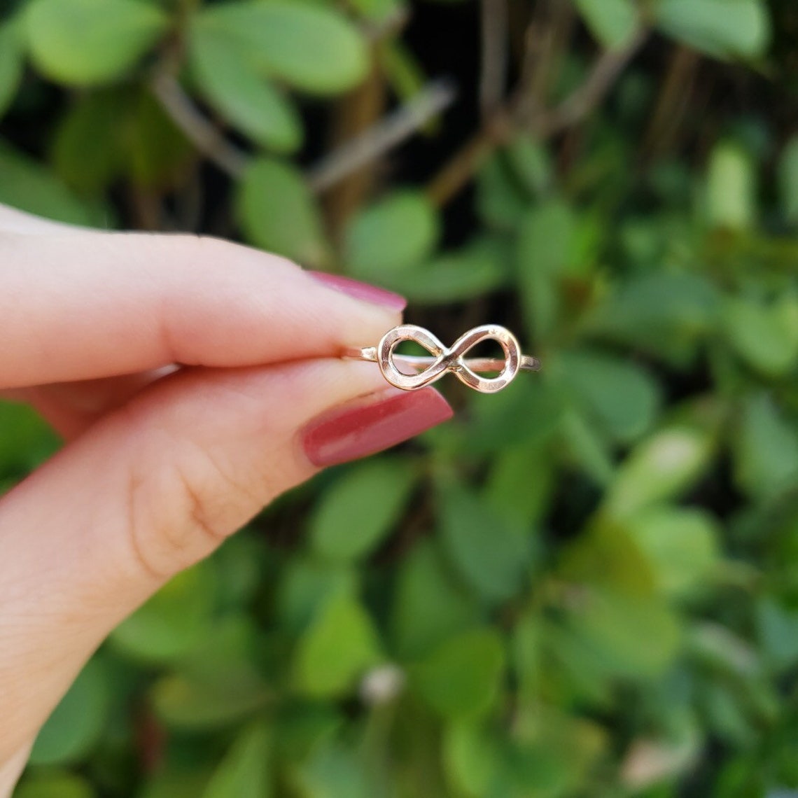 Infinity Symbol Ring Hammered Sterling Silver Infinity Ring | Etsy