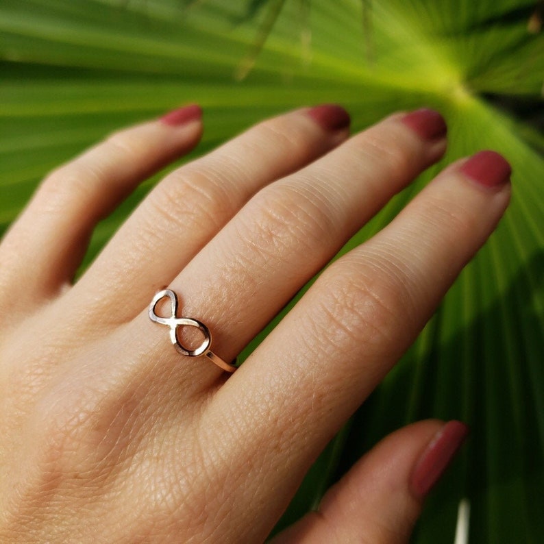 Infinity Symbol Ring Hammered Sterling Silver Infinity Ring - Etsy