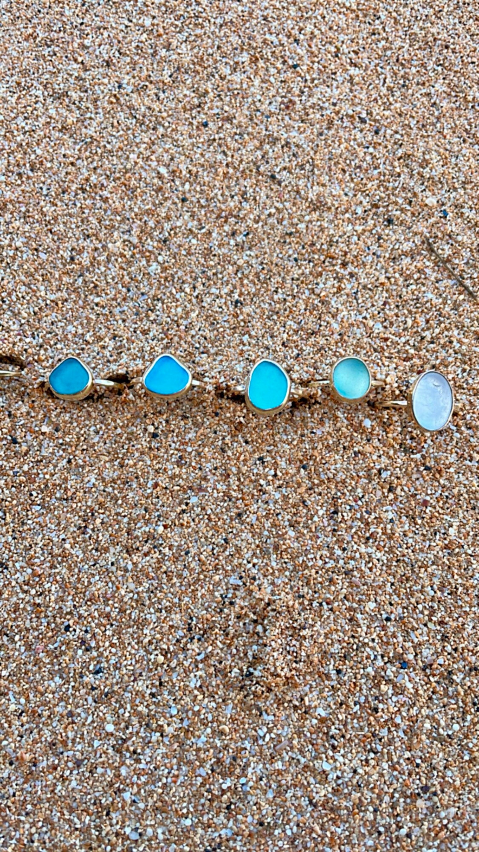 Sea Glass Gold Stacking Ring Beach Glass Stacking Ring - Etsy
