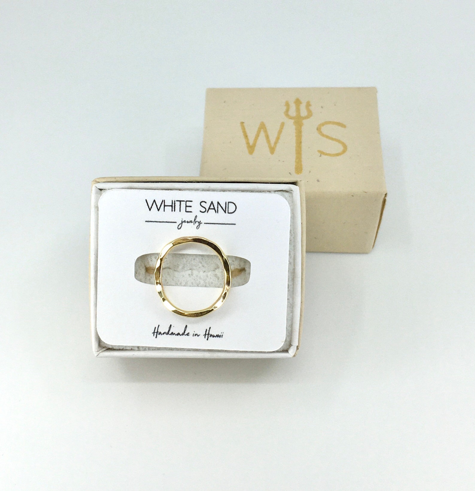 SOLID 14K Gold Circle Ring 14K Gold Open Circle Ring Solid | Etsy