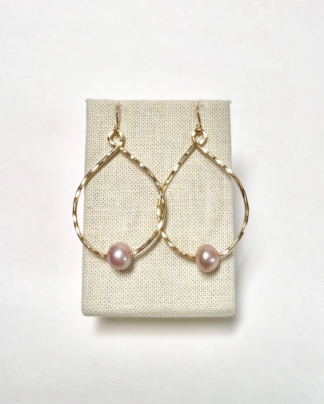 Pink Edison Pearl Teardrop Earrings - Etsy
