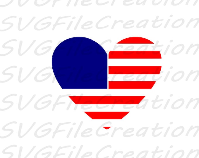 USA Flag Heart Svg, American Flag Silhouette, USA Flag Clipart ...