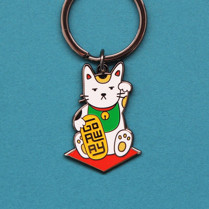 Cat Keychain - Etsy