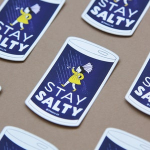 Stay Salty Laptop Sticker Water Bottle Vinyl Waterproof Hydroflask ...