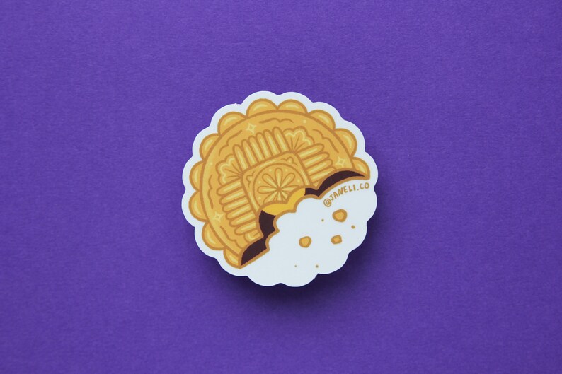 Mooncake Sticker clear Cute Mid-autumn Festival Asian | Etsy