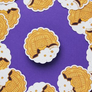 Mooncake Sticker clear Cute Mid-autumn Festival Asian - Etsy