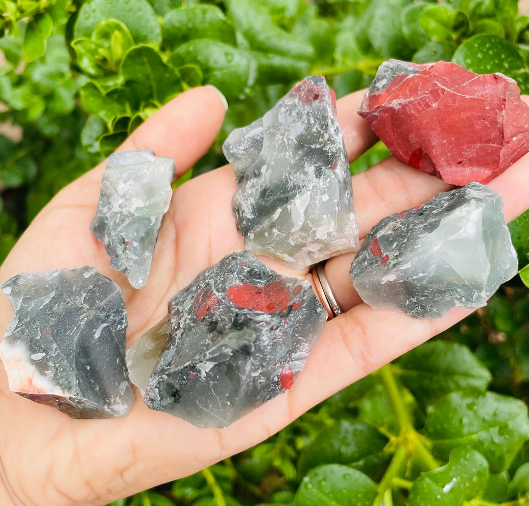 African Bloodstone Crystal (1) Raw Bloodstone - Rough Bloodstone ...