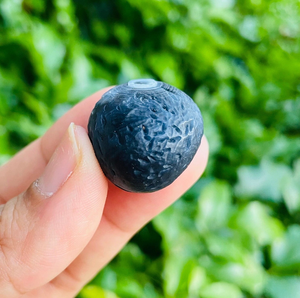 Black Gobi Eye Agate Stone: Raw Mongolia Desert Crystal (23x22 Mm) 14 ...