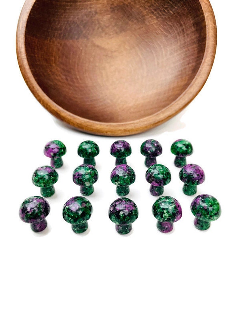 Ruby Zoisite Mushroom 1 Ruby Zoisite Crystal Mini Mushroom - Etsy