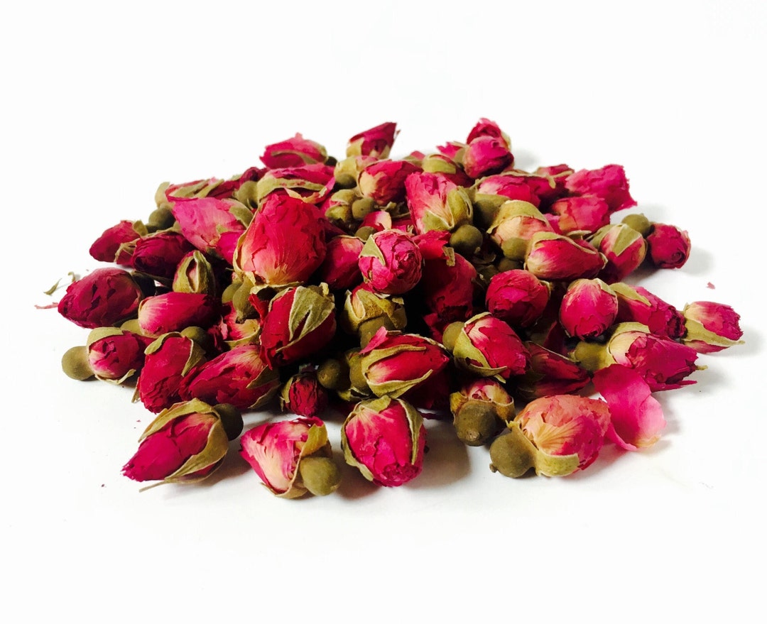 Rose Buds 50G Whole Dried Rose Buds DARK PINK Premium Natural Dried ...