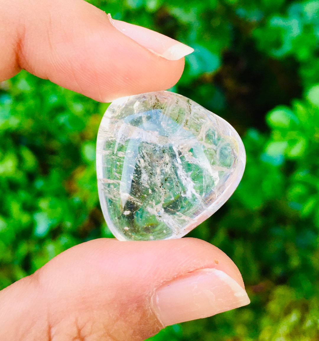 Clear Quartz Crystal (3) Tumbled Clear Quartz Stone, Small Tumbled ...