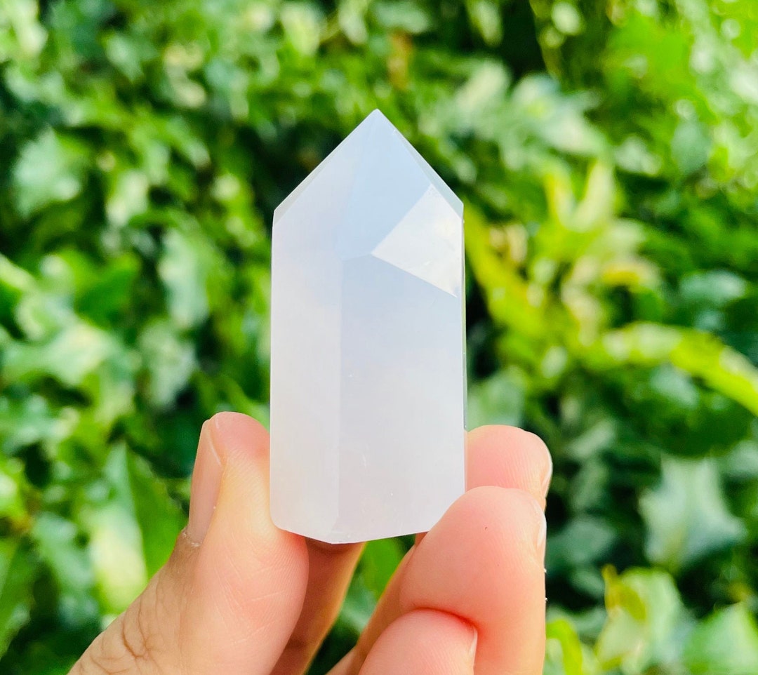 Blue Opal Crystal Point (35G) Blue White Opal Crystal Tower , Blue ...