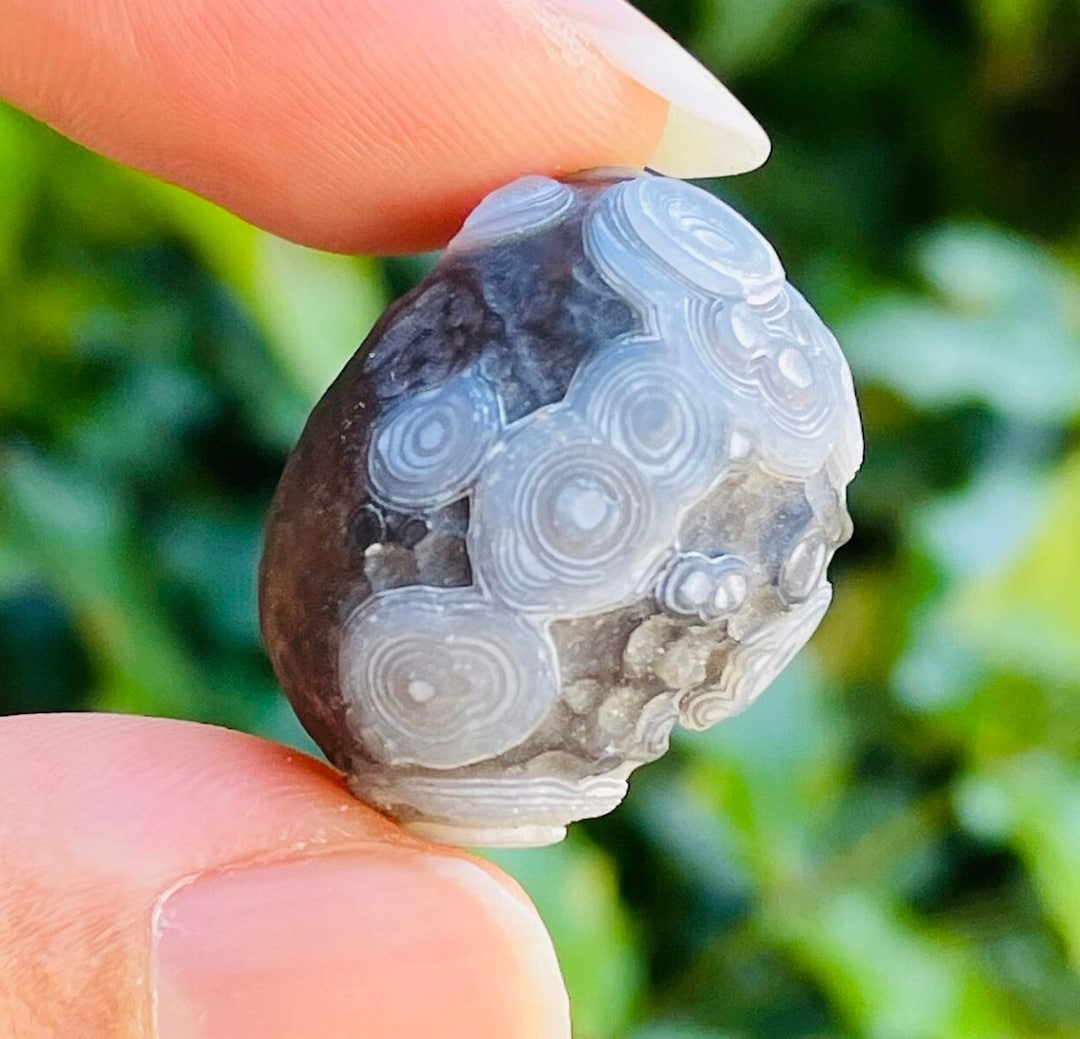 Black Gobi Eye Agate 12.11G Raw Agate Stone, MONGOLIA Agate, Gobi Desert Agate, Raw Crystal ...