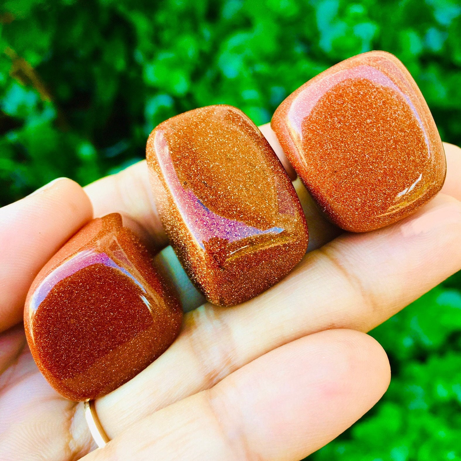 Goldstone Crystal 1 Tumbled Goldstone Tumbled Sandstone | Etsy