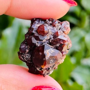 Raw Garnet Crystal Cluster (10.0G) Red Orange Spessartine Garnet ...