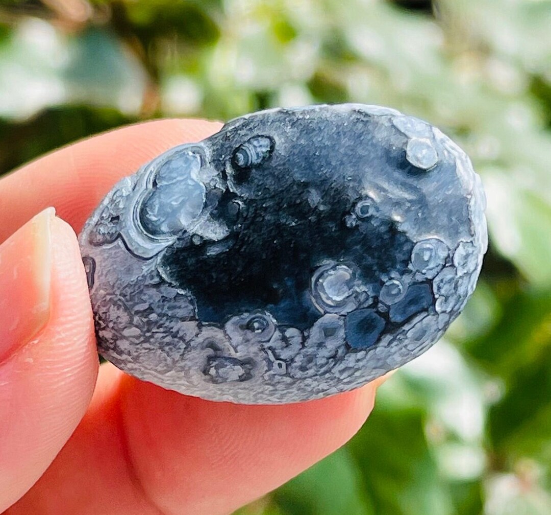 Black Gobi Eye Agate (13.80G) Raw Agate Stone, MONGOLIA Agate, Gobi ...