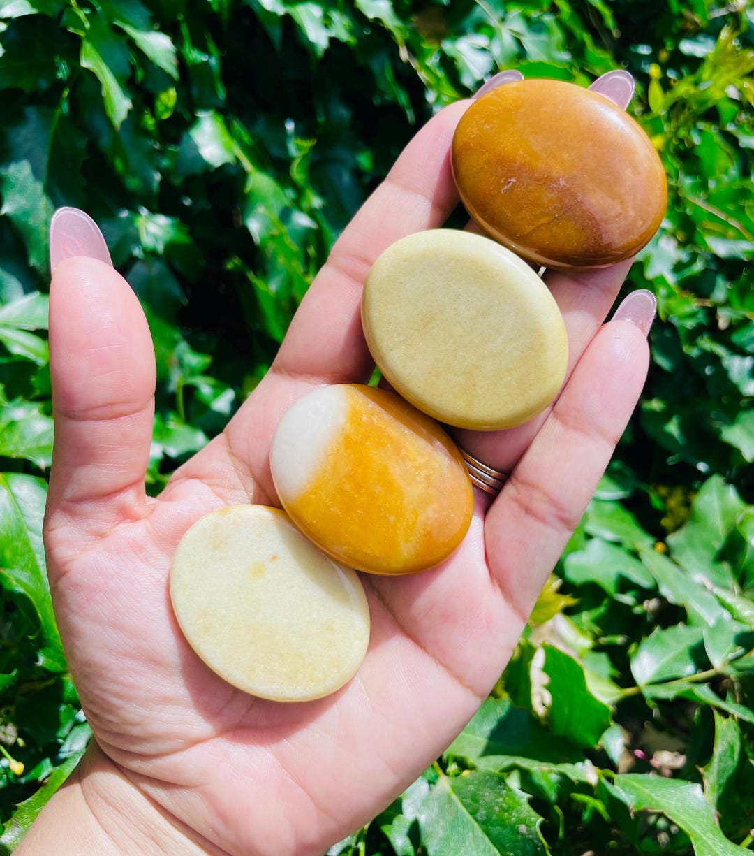 Jade Worry Stone (1) One Jade Crystal Thumb Stone Jade Crystal, Natural ...