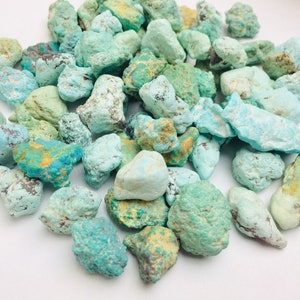Raw Turquoise Stone (1) XXS Rough Light Turquoise Crystal Stone Raw ...