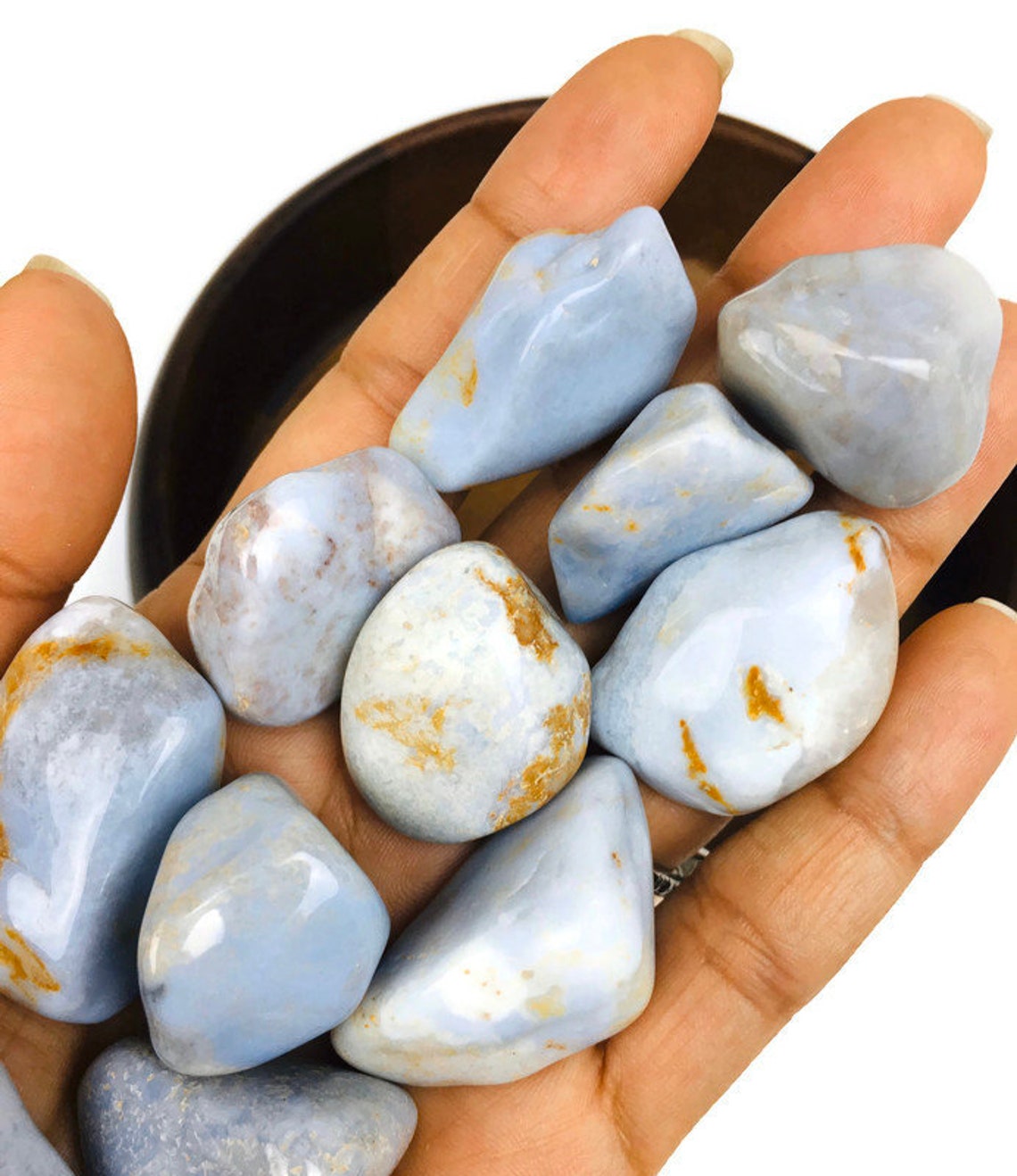 Chalcedony Crystal 1 Chalcedony Stone Tumbled Chalcedony - Etsy