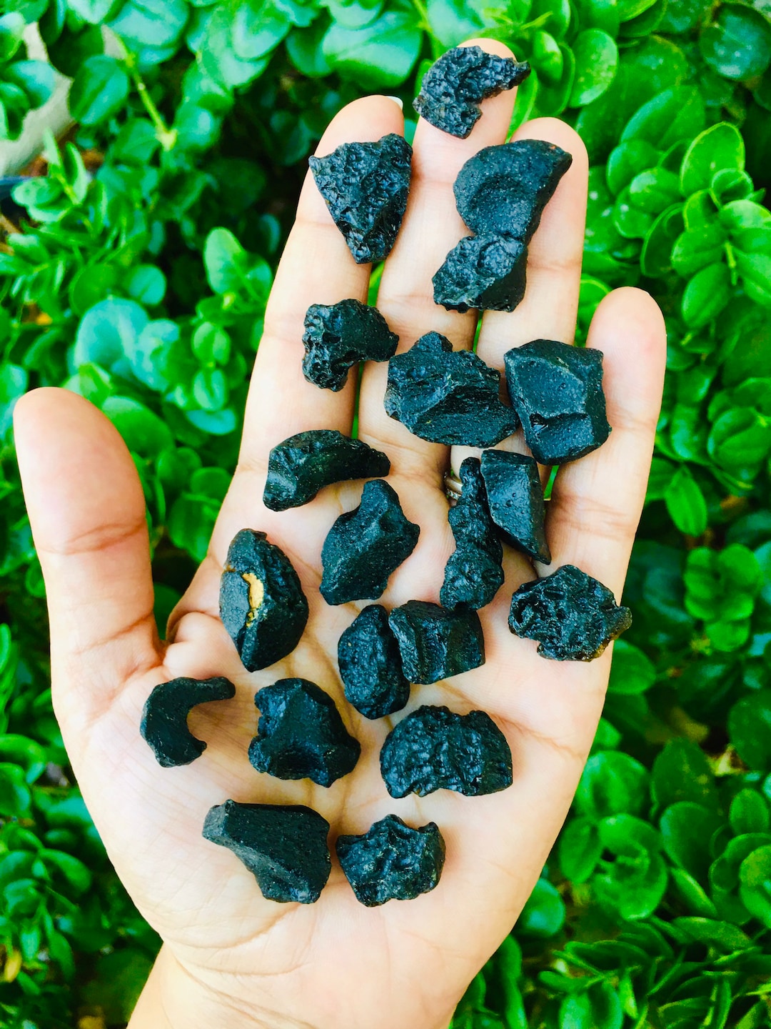 Raw Tektite Crystal (5) Five Rough Tektite Stone, Black Tektite, Raw ...