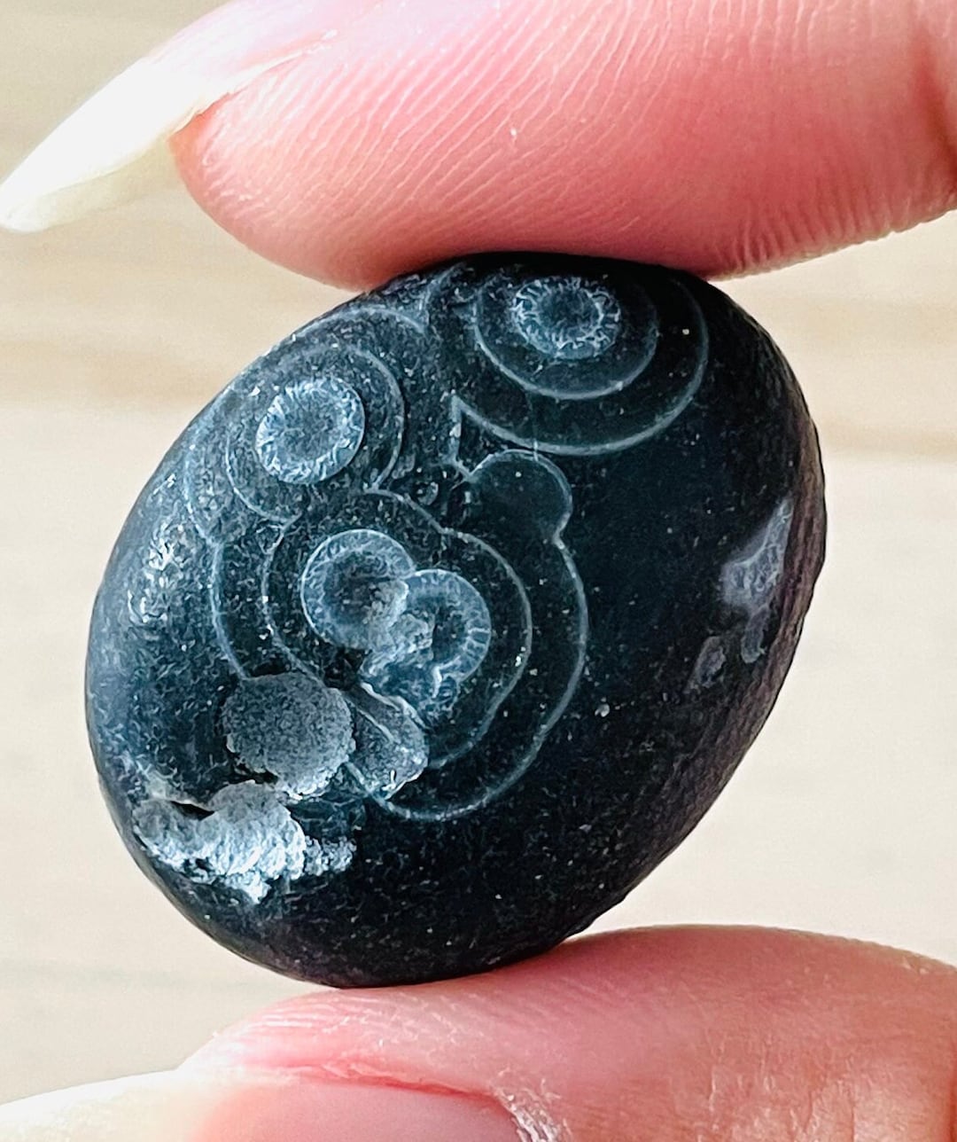 Black Gobi Eye Agate (14.3G) XL Raw Agate Stone, MONGOLIA Agate, Gobi ...