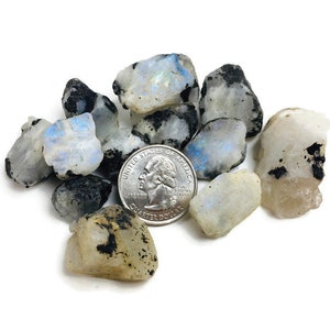 Raw Moonstone Crystal 1/4LB Rough Moonstone Rainbow Moonstone AA ...