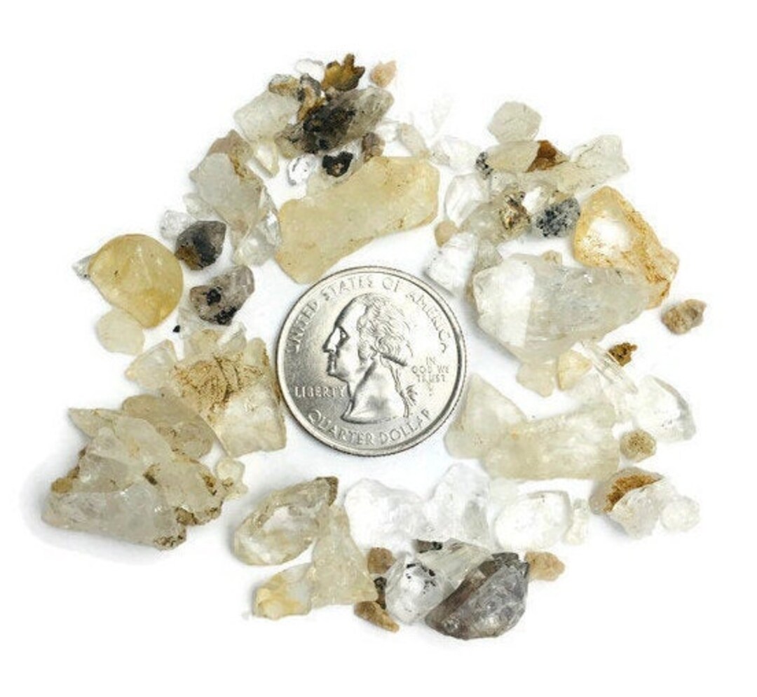 20G Herkimer Diamond Chips: Raw Quartz Crystal Shards, XXS Rough Pieces ...
