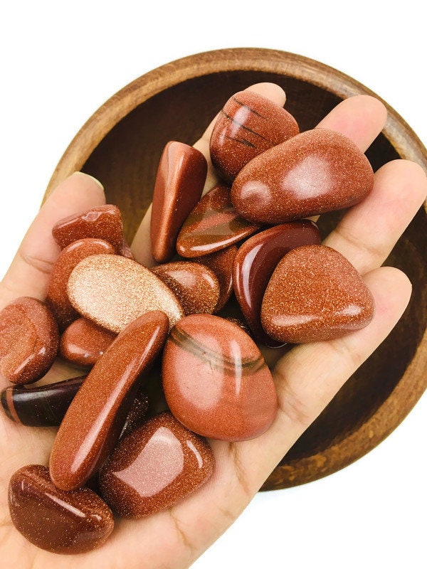 Goldstone Crystal 1 Tumbled Goldstone Tumbled Sandstone - Etsy