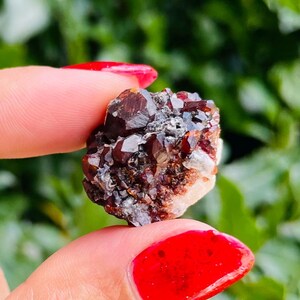 Raw Garnet Crystal Cluster (10.0G) Red Orange Spessartine Garnet ...