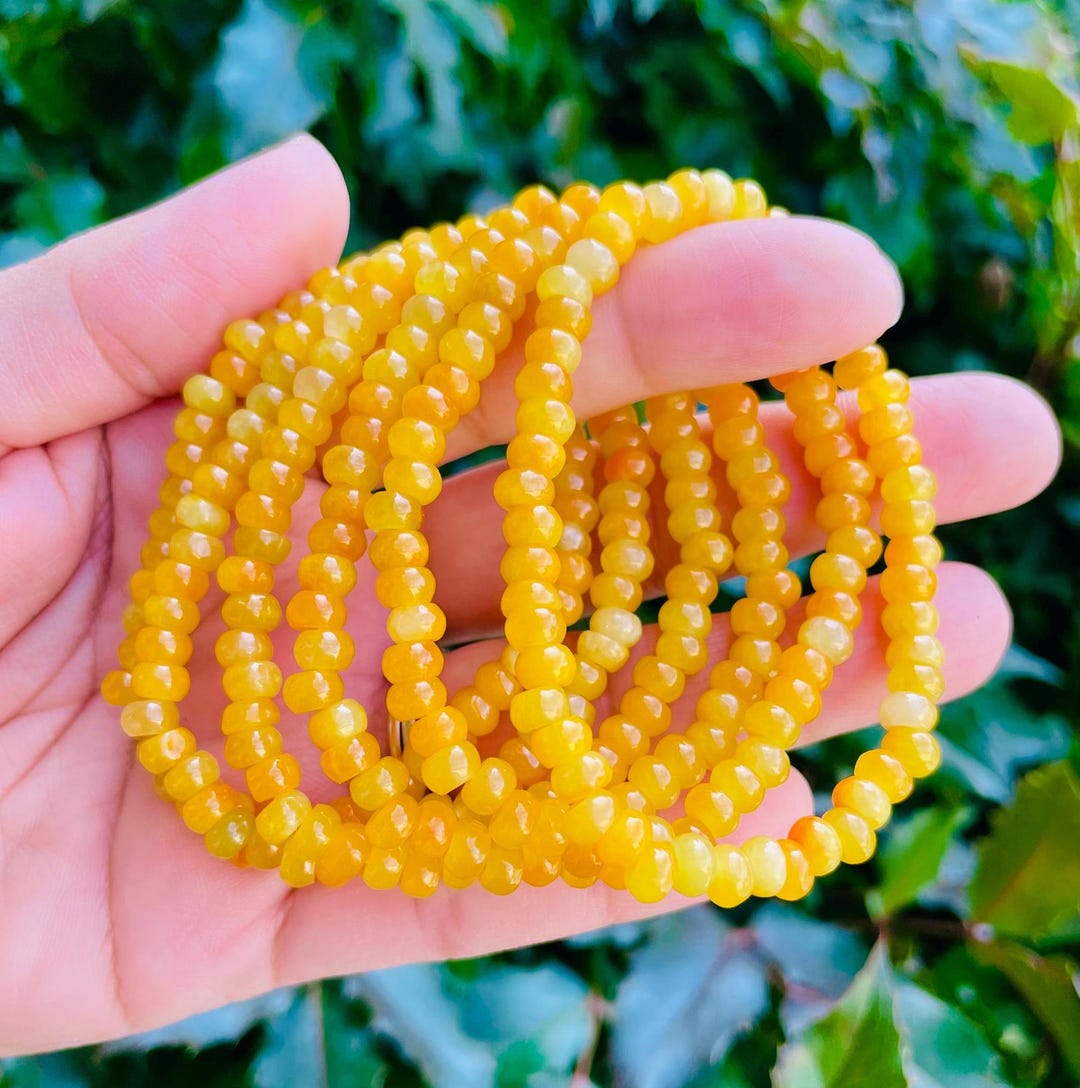 Mini Orange Jade Crystal Bracelet 1 XXS Orange Jade Stone Bracelet ...