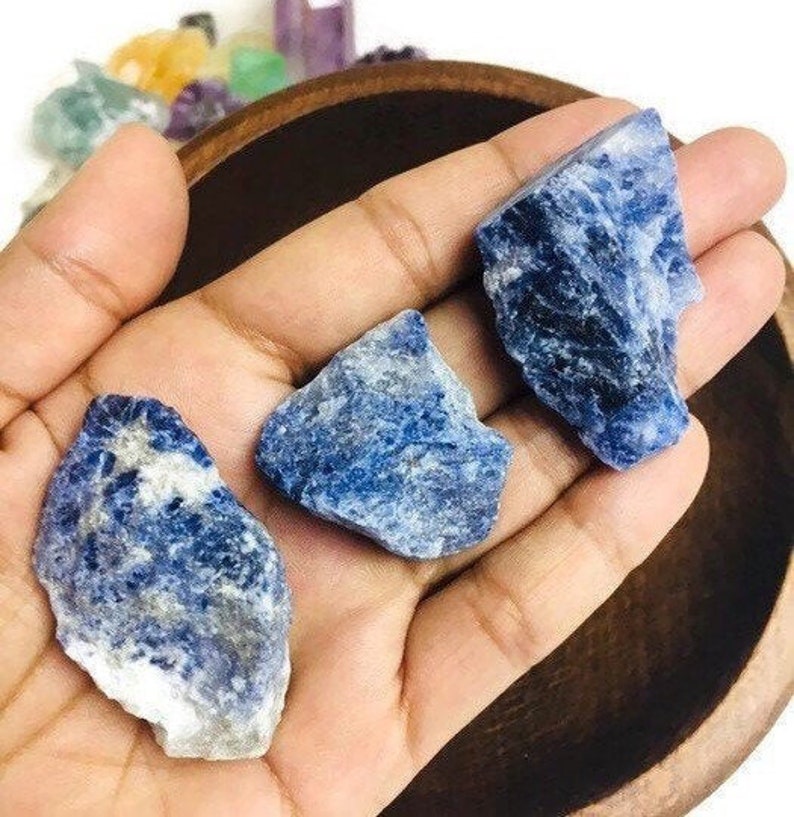 Sodalite (1) Natural Sodalite Stone One Blue White Raw Crystal Mineral ...